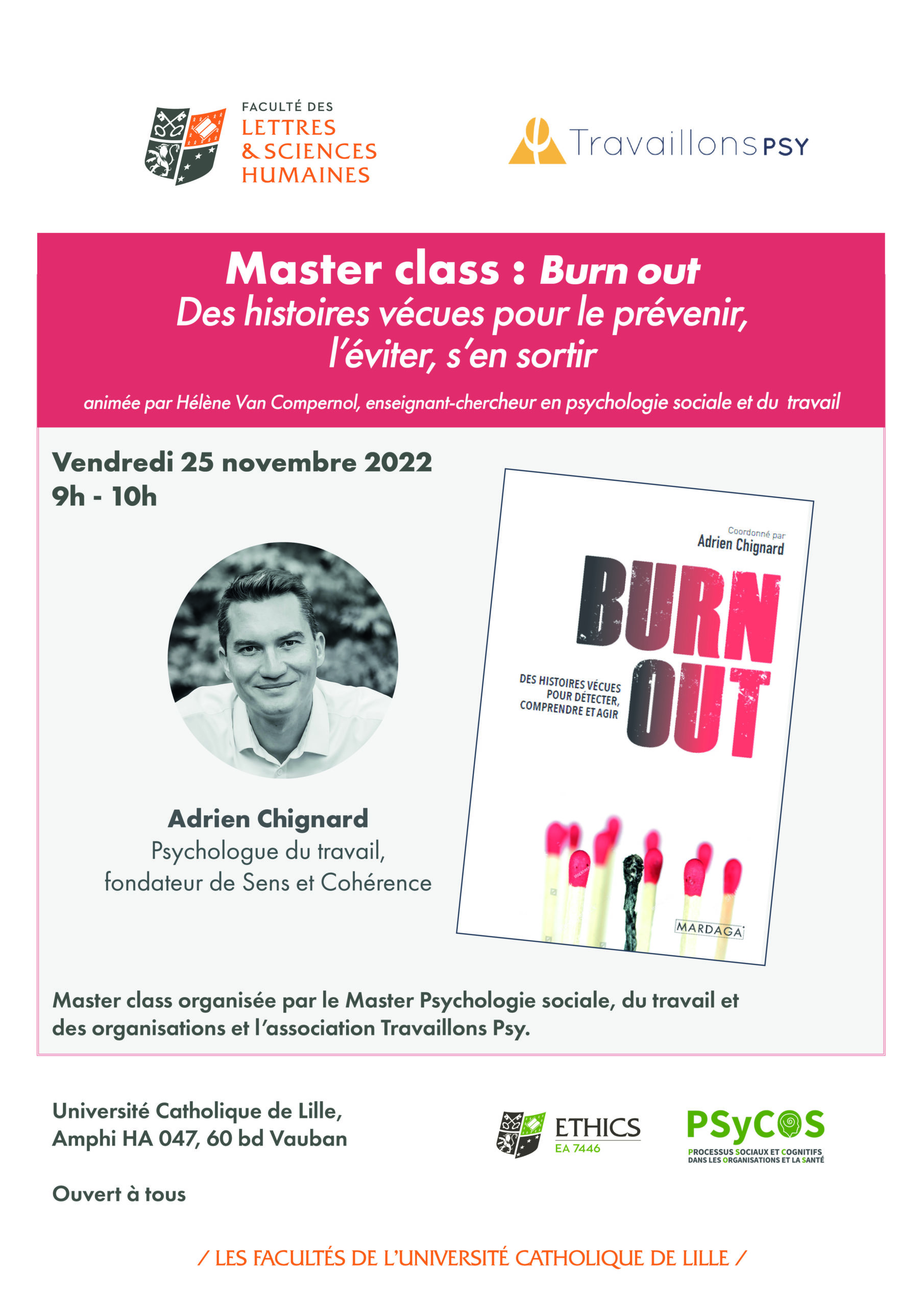 Master class : Burn out - Des histoires vécues pour le prévenir, l ...